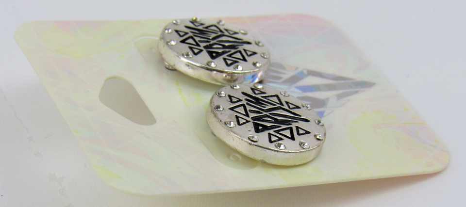 Katy Perry Prism Silvertone Oversized Button Round Stud Earrings with ...