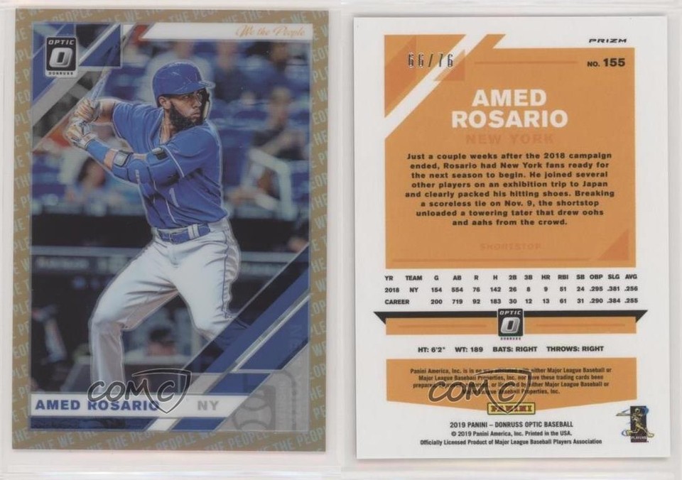 2019 Panini Donruss Optic We the People Prizm 66/76 Amed Rosario #155 ...
