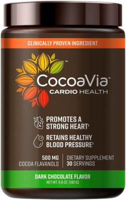 CocoaVia Cardio Health Cocoa Powder, 500mg Cocoa Flavanols, Support ...