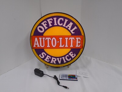 Auto Lite Service Round LED Display lighted sign lightbox Wall Hanging ...