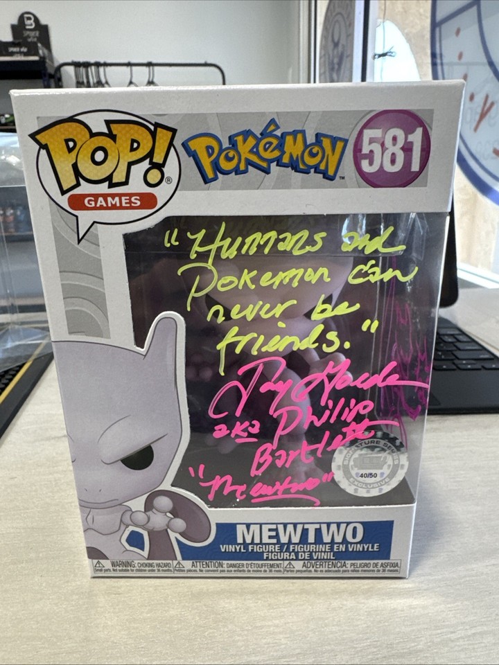 Mewtwo 581 Autographed Funko Pop Jay Goede AKA Philip Bartlett #40/50 ...