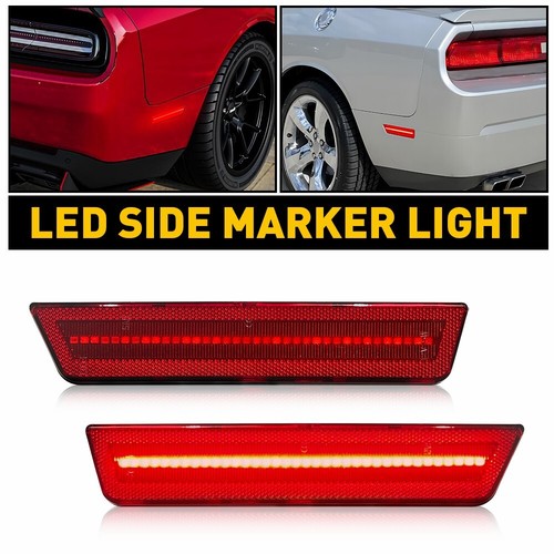 2Pcs Rear Red LED Strip Marker Lights Fit Side 2012 2011 2013-2014 ...
