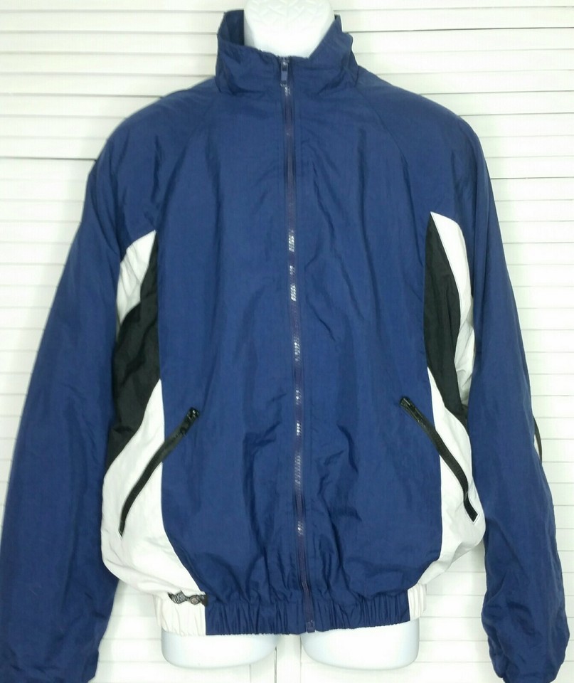 Vintage 90s Rennoc Classic Blue Lined Zip Colorblock WindBreaker Skater ...