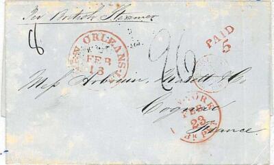 21227 - USA - POSTAL HISTORY- TRANSATLANTIC MAIL from NEW ORLEANS to ...