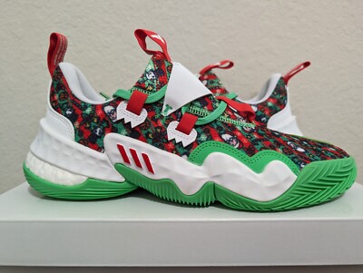 Adidas Trae Young 1 Christmas Basketball Screaming Green Red (GY0305 ...