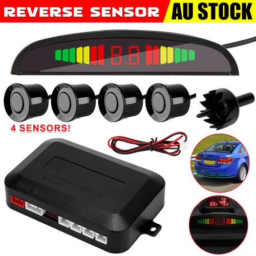 Car Parking Reversing Alarm System 4 Sensor Front Rear Buzzer Reverse ...