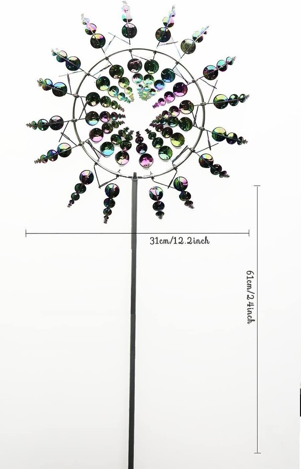 Magical Wind Powered Kinetic Windmill Metal And Sculpture Spinner ...