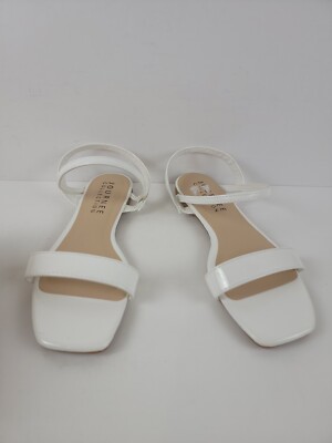 Journee Collection Women's 5.5M Karen Flat Sandals White | eBay