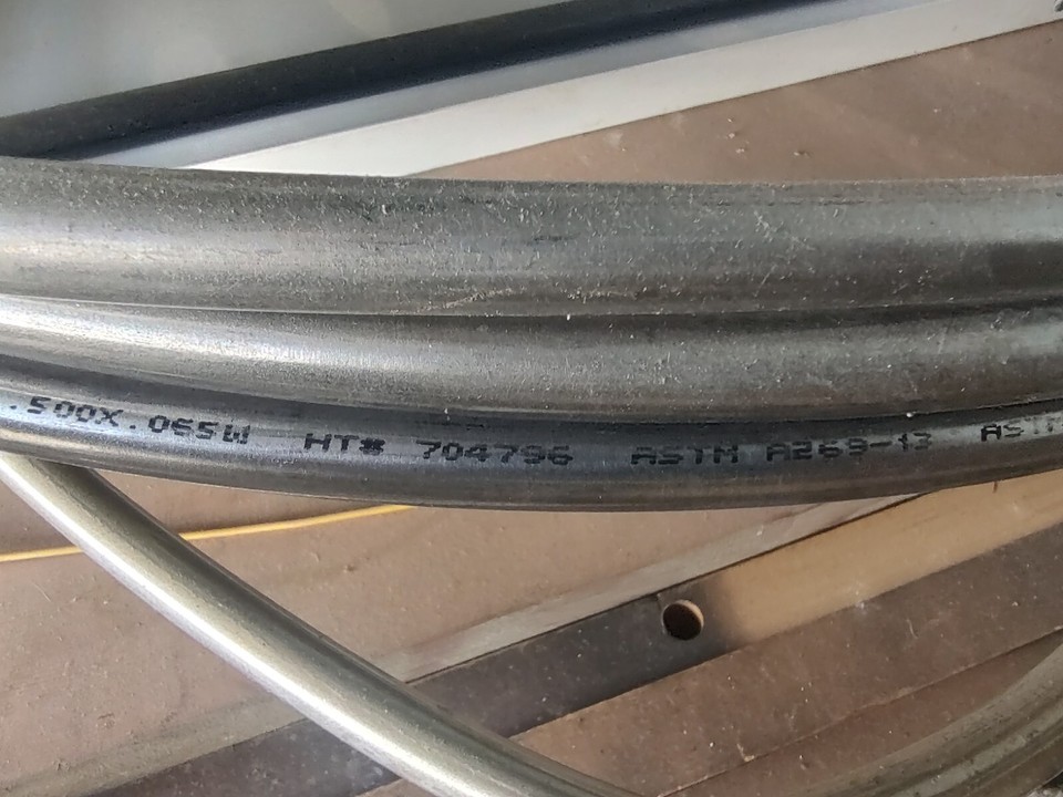 316 Stainless Steel Tube 1/2" OD x .065" Wall x 100' SEAMLESS MILL ...