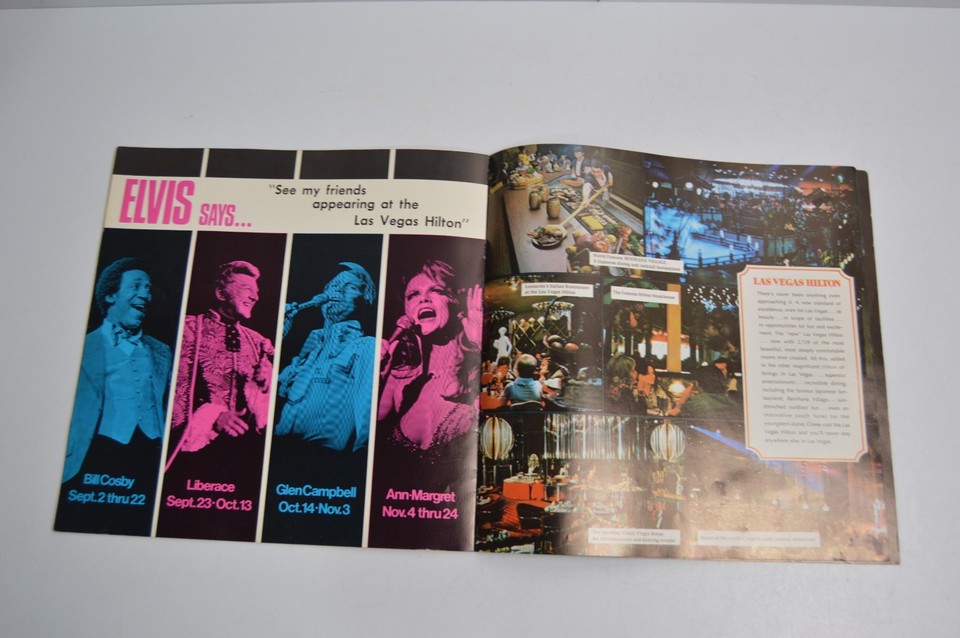 Vintage Elvis Original Souvenir Folio & Menu Summer Festival Las Vegas ...