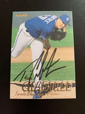 Tim Crabtree Signed 1997 Fleer #236 Card Toronto Blue Jays Autograph ...