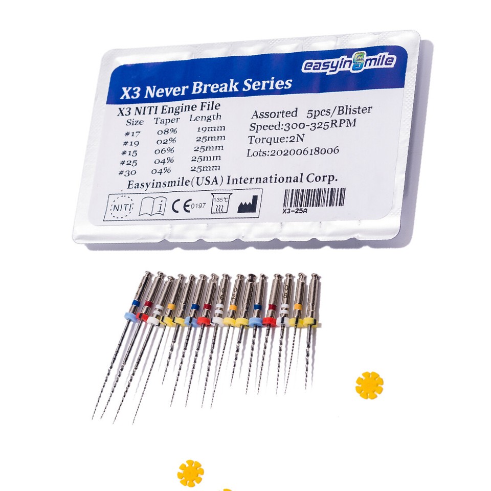 6Pcs Dental Endo Rotary Files X-Pro Gold Taper Endodontic Files root ...
