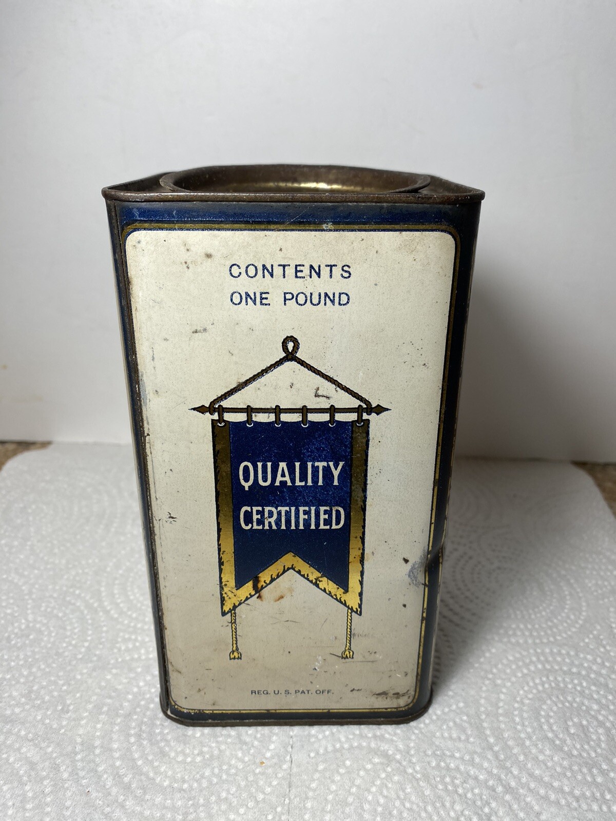 1 POUND ANTIQUE VINTAGE SAVOY SQUARE COFFEE TIN WITH LID ADVERTISING | eBay