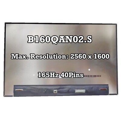 B160QAN02.S 16.0" LCD LED Screen 165Hz 40Pins 2560x1600 New Display ...