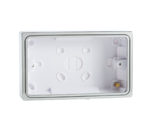 Chrome Double Back Box 2 Gang Surface Mounted Socket - Varilight ...