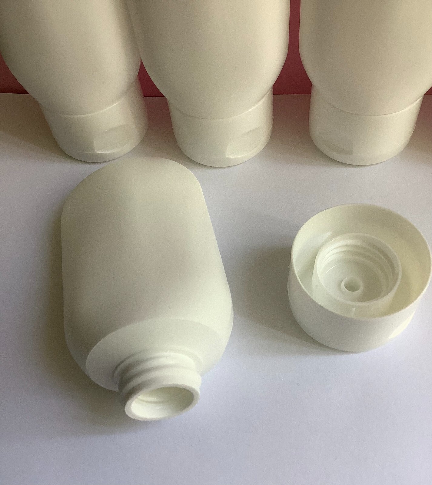 20 x 50ml RAP White LPDE Plastic Cosmetic Tottles Bottles Flip Top Cap ...
