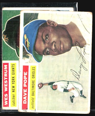 1956 Topps - Gray Back #154 Dave Pope | eBay