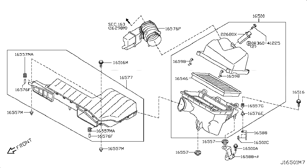 Genuine Nissan Mass Air Flow Meter MAF Sensor For 22680 7S000 22680 ...