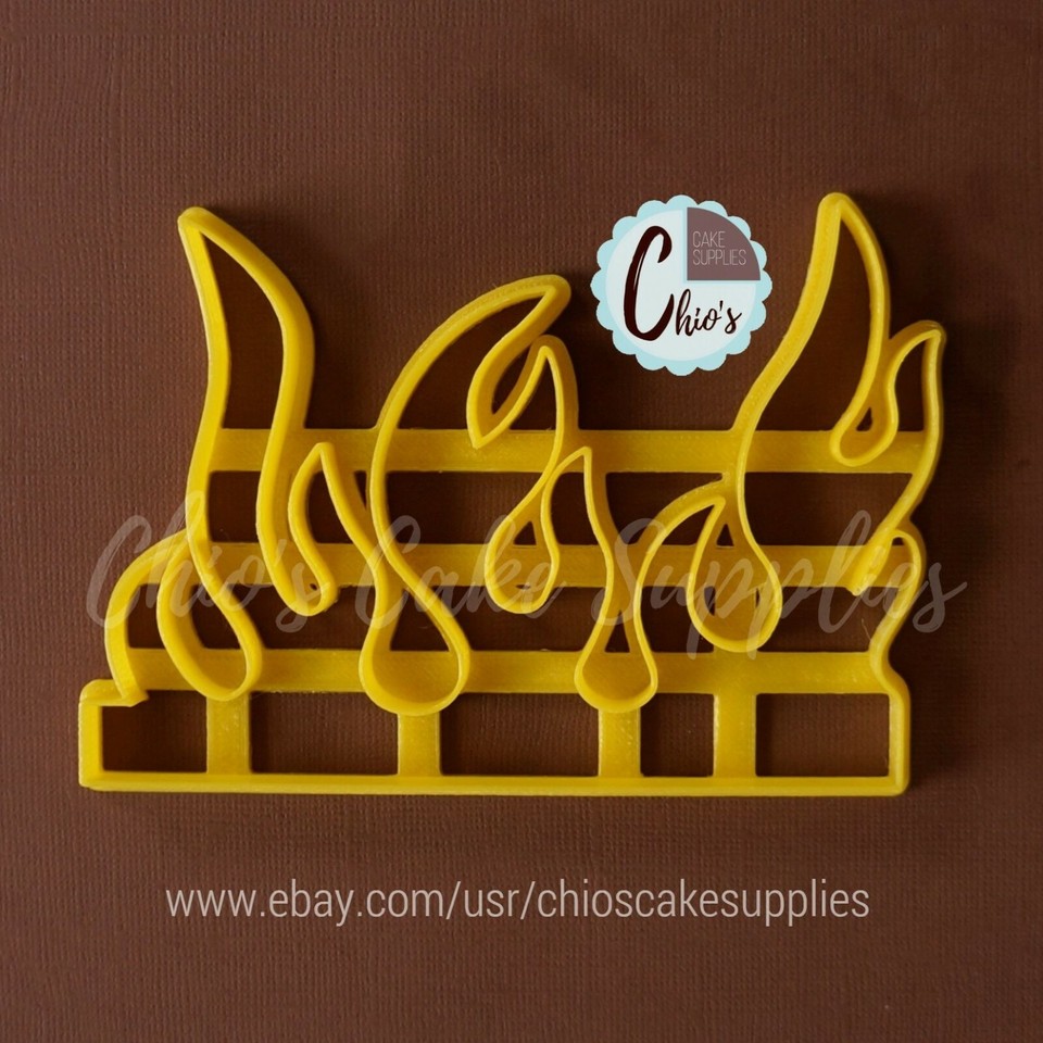 Fire flame shape fondant cutter. (Cake decorating supply). | eBay