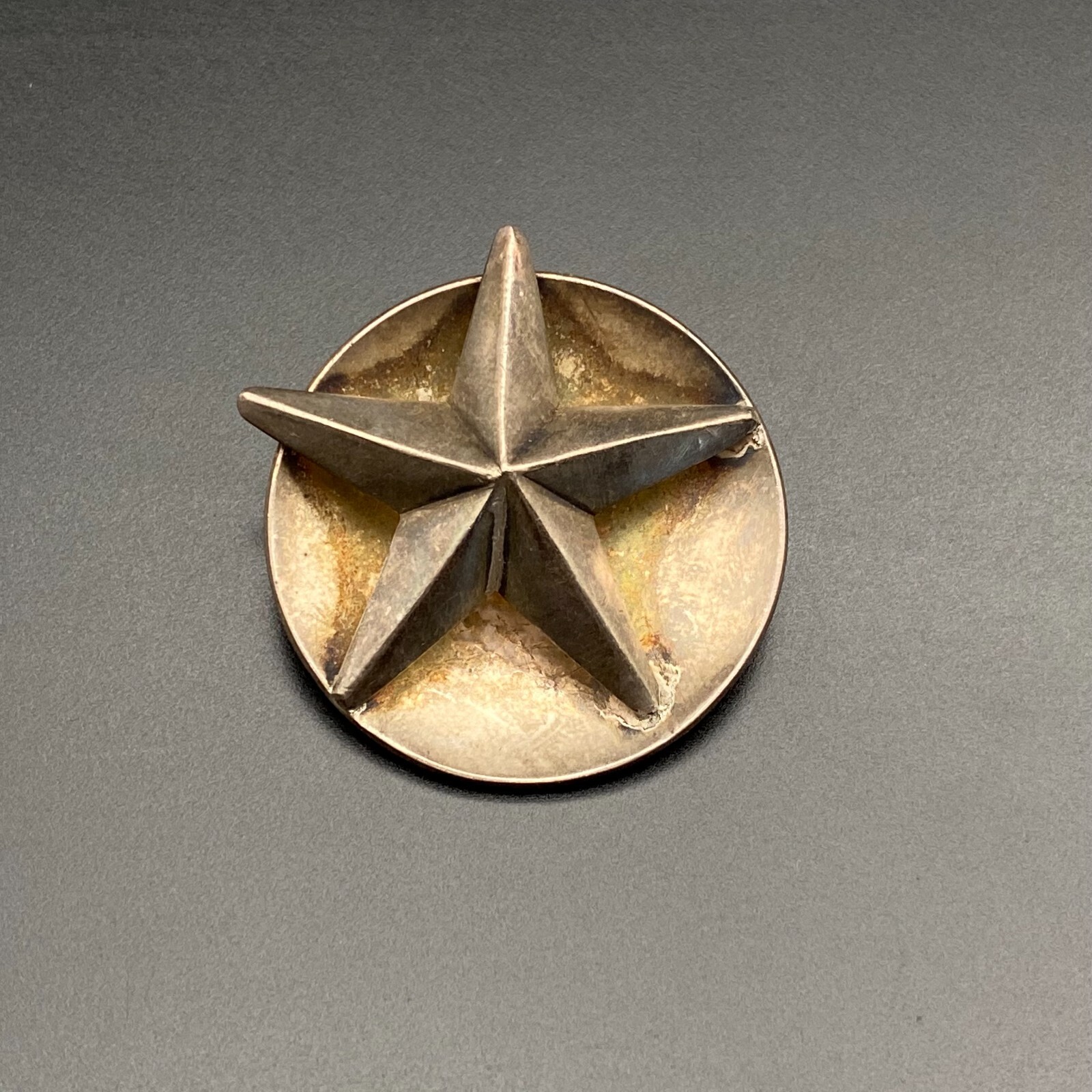 Vintage Modernist Dimensional Star Disc Sterling Silv… - Gem