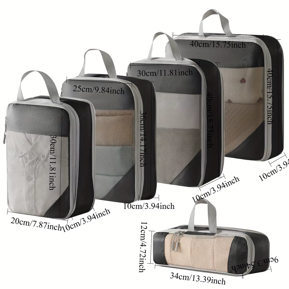 5Pcs/Set Durable Polyester Storage for Suitcase Luggage Clothes ...