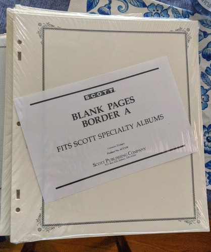 Scott Blank Pages Border A For Scott Specialty Albums | eBay