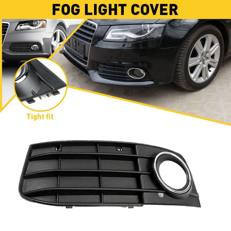 Left For 2009-2011 Audi A4 B8 8KD807682 Bumper Fog Light Lamp Cover ...