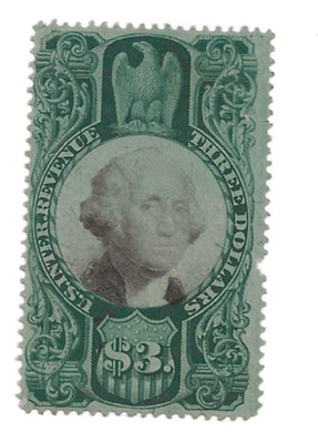U S Stamps Revenues Scott R147 three dollar 3rd issue used cv 125.00 DB ...