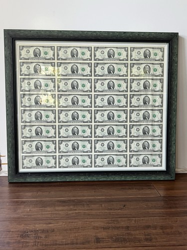 2003 Uncut Full Sheet of 32 $2 Dollar Bills– Uncirculated | Series 2003 ...