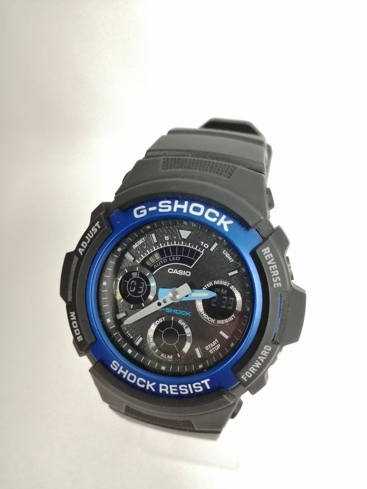 Casio G-Shock AW-591 Digital Quartz 20bar Water-Resistant Black/Blue ...