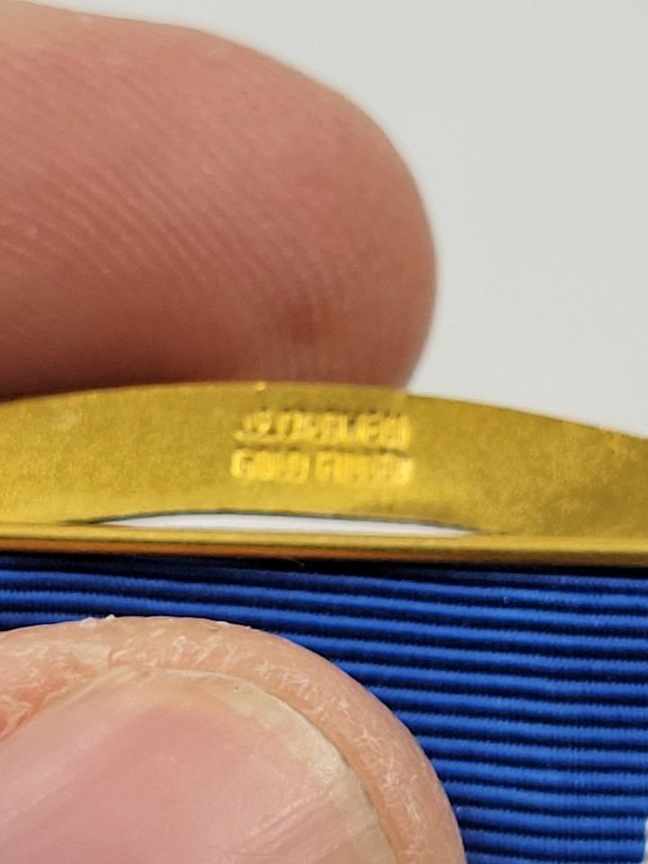 Gold-Filled DAR Daughters of the American Revolution Ribbon Medal Pins ...