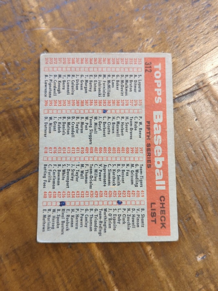 1958 Topps - Fifth Series Checklist #312 Boston Red Sox | eBay