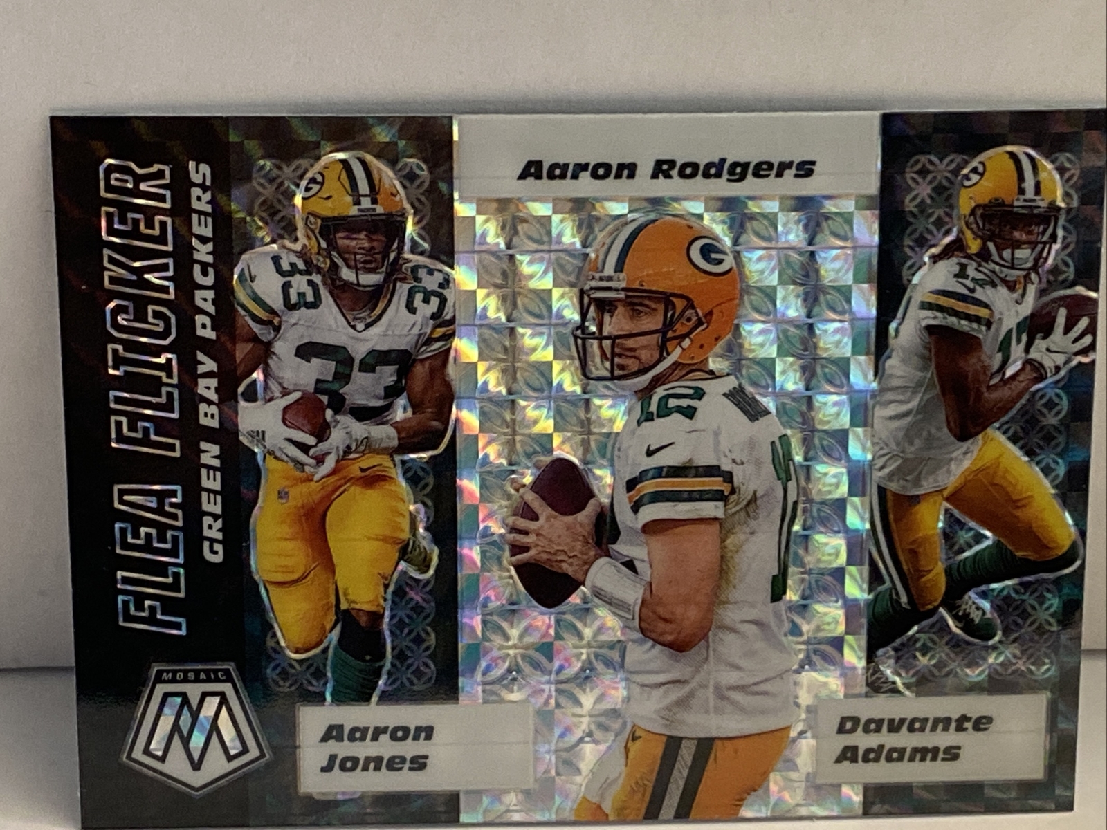 2020 Mosaic Silver Prizm Flea Flicker Rodgers ,Jones,Adams Packers 🔥🔥🔥🔥 ...