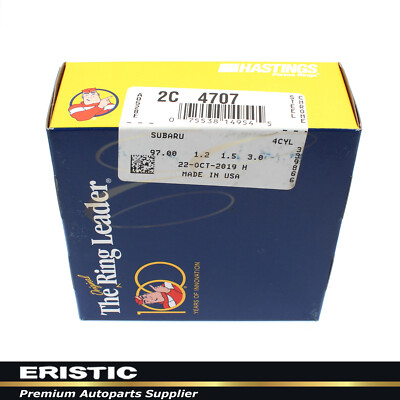 Fits 90-98 Subaru Impreza Legacy 2.2L H4 SOHC Hastings Piston Rings ...