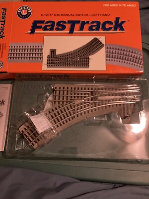 Lionel Trains FasTrack Manual Switch Left Hand 6-12017 Train Track L ...