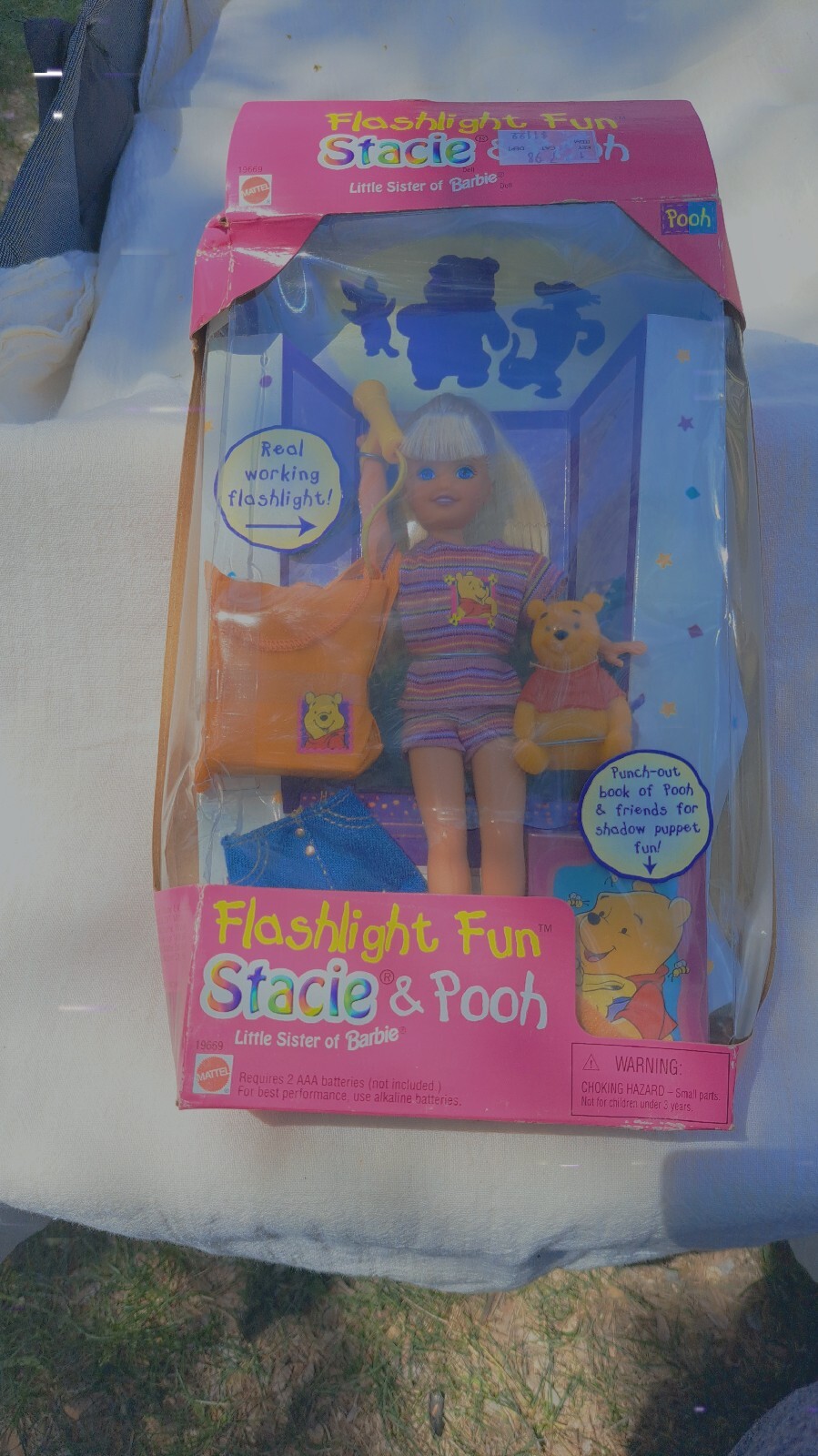 NEW 1997 Barbie Mattel Flashlight Fun Stacie & Pooh 19669 | eBay
