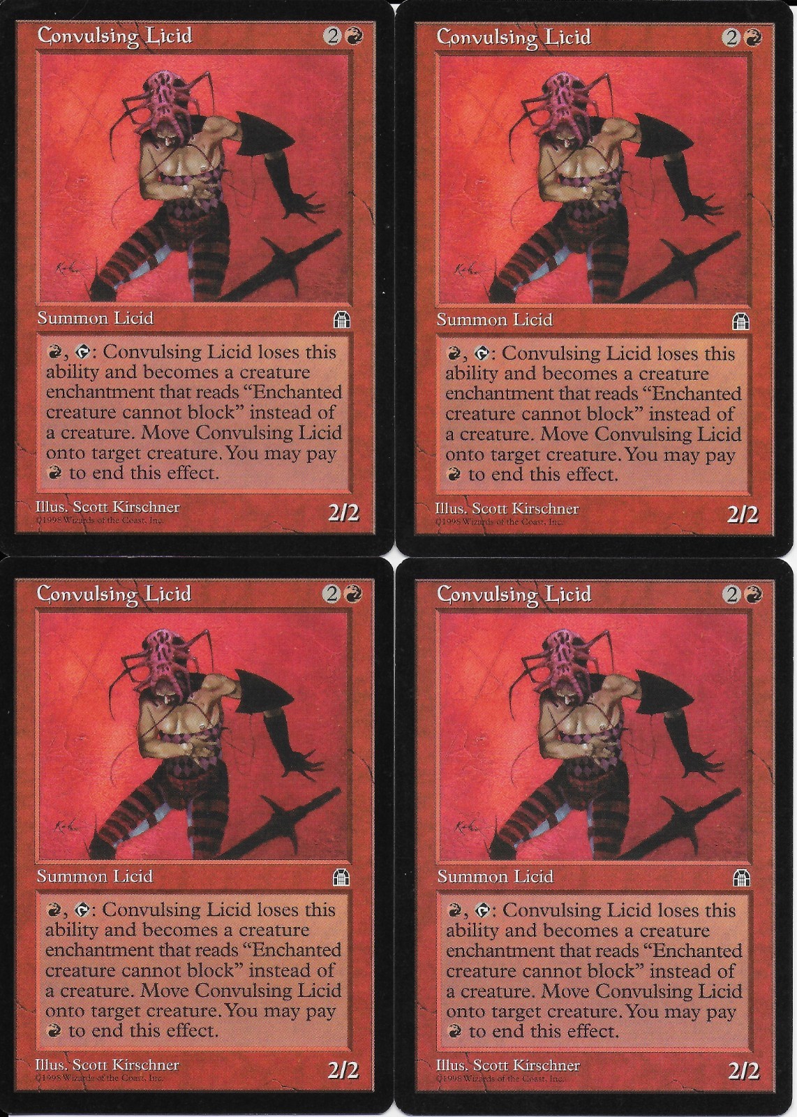 MTG: CONVULSING LICID Stronghold UNCOMMON; played, Excellent condition ...