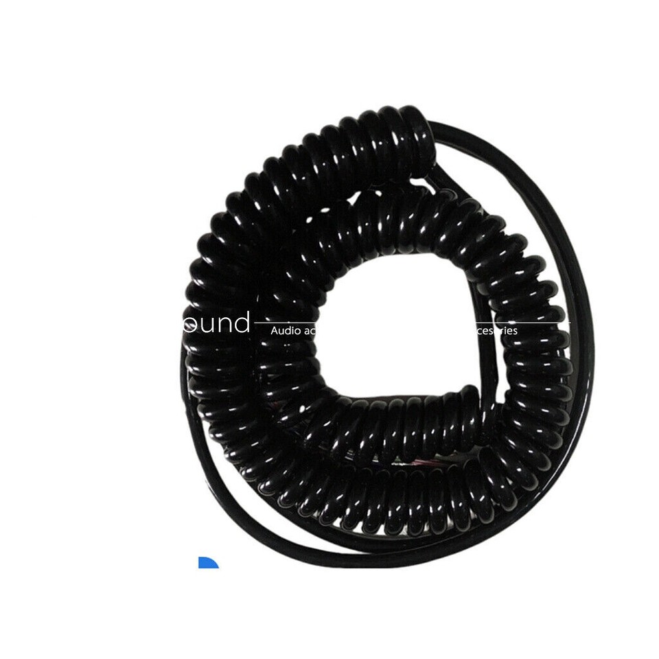 Spring spiral wire and cable 8 core black power cord expandable wire | eBay