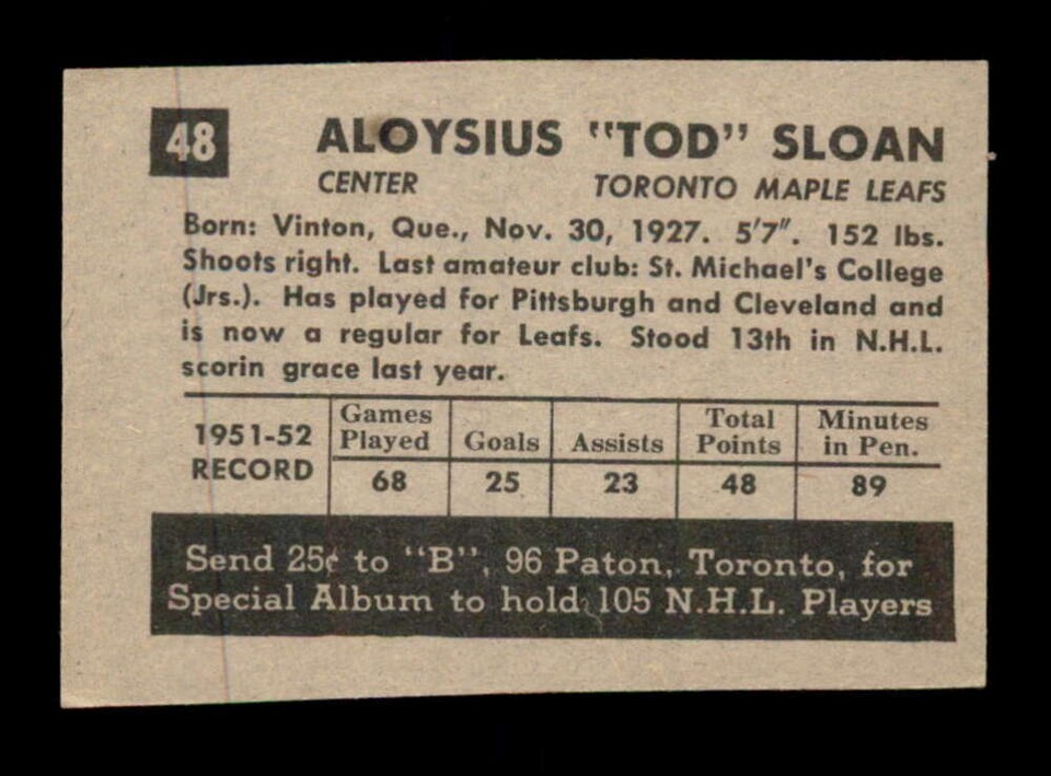 1952 Parkhurst #48 Tod Sloan EX+ X2790460 | eBay