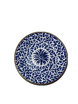 Macau Blue And White Bowl 7.5” Decorative Primitive Look | eBay