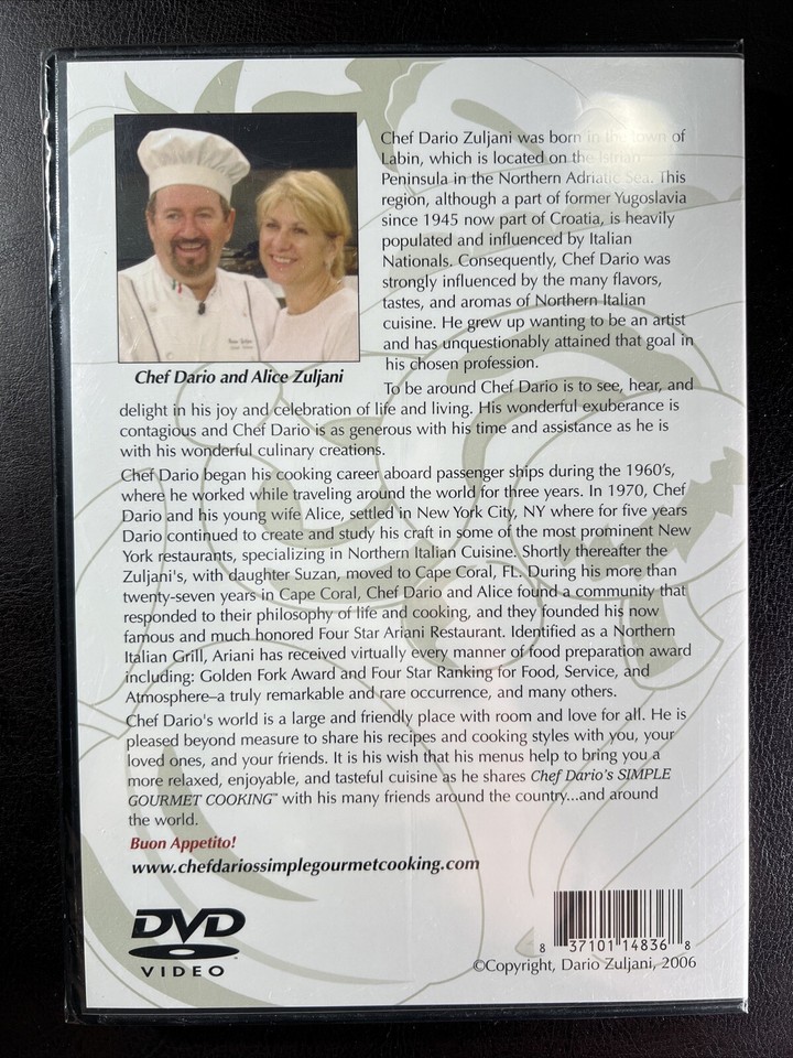 Chef Dario's Simple Gourmet Cooking: Chef Dario Zuljani: DVD - Brand ...
