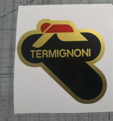 Adhesive Stickers Termignoni Heavy Duty The Heat 8 CM SX Black Gold Red ...