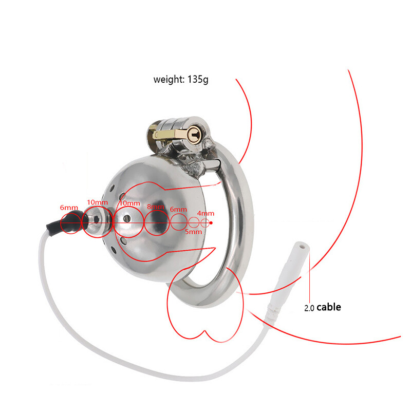 Metal Male E-stim Shock Chastity Cage accessory Ball Rings Binding For Men USA | eBay