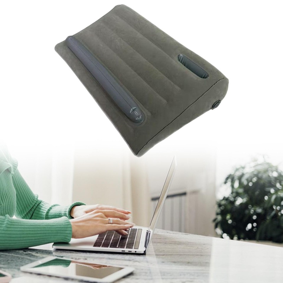 Inflatable Reading Pillow, Lap Desktop Cushion Compact Computer Lap ...