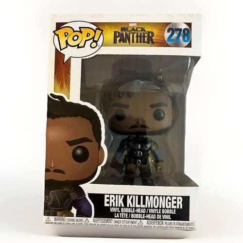 Funko Pop! Vinyl: Marvel - Erik Killmonger #278 Black Panther Bobble ...