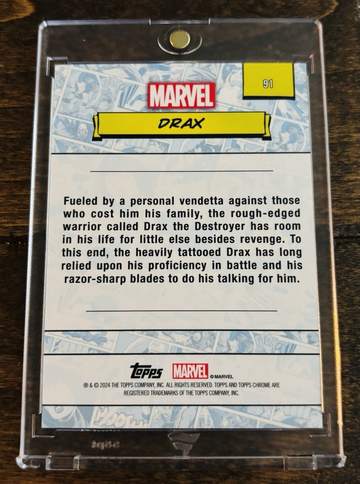 2024 Topps Chrome Marvel #91 Drax Green Gamma /99! | eBay