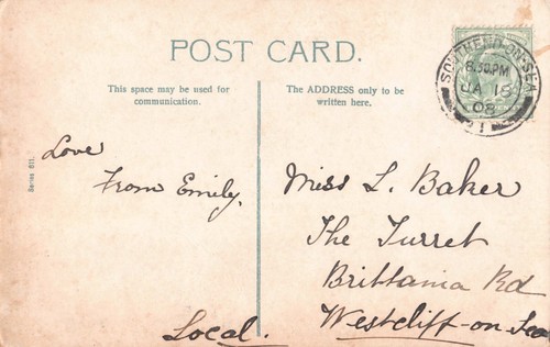 FAMILY HISTORY - GENEALOGY - POSTCARD - BAKER - WESTCLIFF ON SEA ...