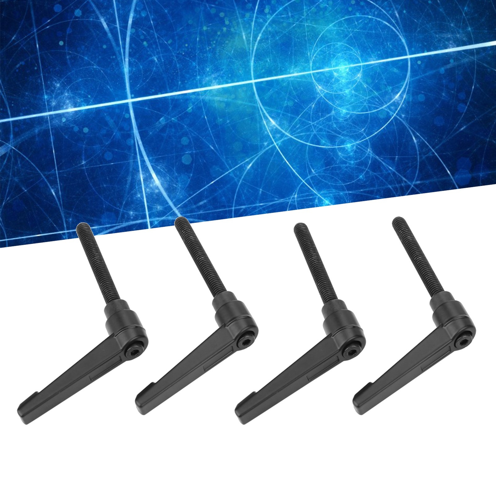 4PCS Metal Machine Knobs Adjustable Fixing Handle M6 Male Thread(70mm ...