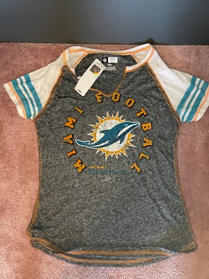 MIAMI DOLPHINS NFL V-NECK TSHIRT WOMENS MEDIUM BRAND NEW | eBay
