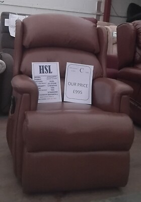 HSL Aysgarth Leather Dual Motor Riser Recliner Chair Pos. Delivery ...